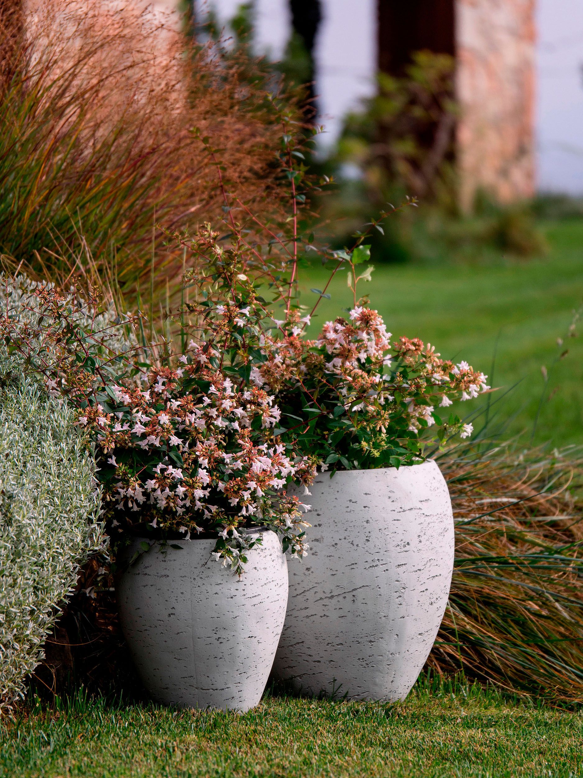 Tinaja De Fibra Travertino Landscape de Pot Nature - Macetas con luz y ...