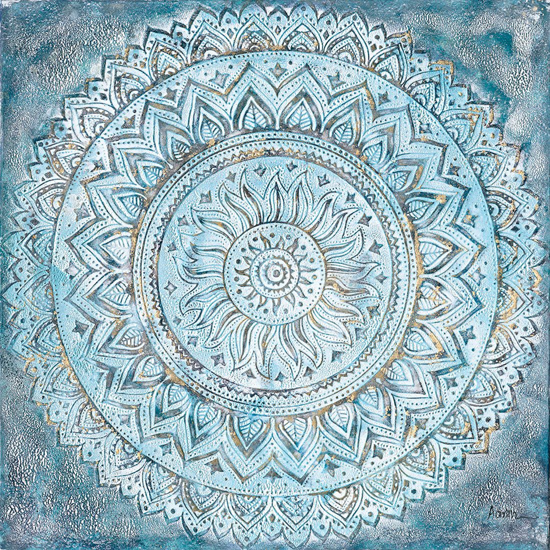 Mandala Azul de Dissery - Cuadros y óleos modernos - OcioHogar.com